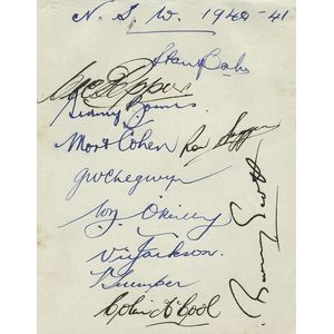 1940-41 NSW Team Autographs with McCabe, Barnes & Trumper - Sporting ...