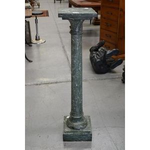 103cm Antique Green Marble Column - Pedestals - Furniture