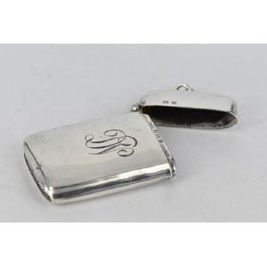 George V Silver Vesta Case with Monogram Dv - Smoking Accessories ...