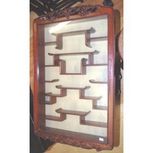Glazed Chinese Display Cabinet - Furniture - Oriental
