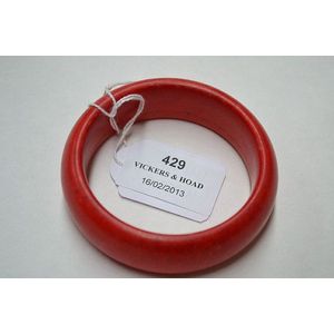 Red Coral Carved Bangle - Bracelets/Bangles - Jewellery