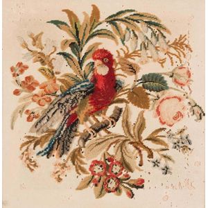 Antique and vintage woolwork embroidery - price guide and values