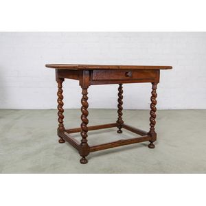 Louis XIV Walnut Tapestry Side Table, French 1700 - Tables - Side and ...