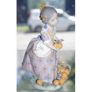 Spanish Basket Girl - Lladro and Nao - Ceramics