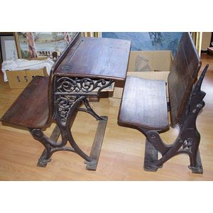 Victorian School Desk and Seats Set - Desks - zOther - Furniture