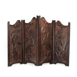 Antique and vintage decorative wooden fire screens - price guide and values