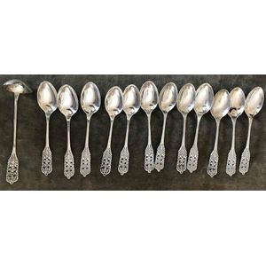 Peruvian Silver Tea Spoons and Brandy Ladle Set - Flatware/Cutlery and ...