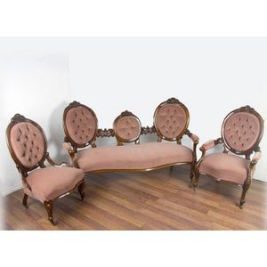 Victorian Walnut Drawing Room Suite - Seating - Lounges, Settees and ...