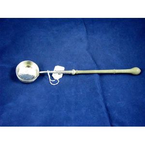1735 London Sterling Silver Toddy Ladle with Wood Handle - Zother - Silver