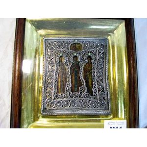 Antique Russian ikon with silver riza - Religious Objects - Precious ...