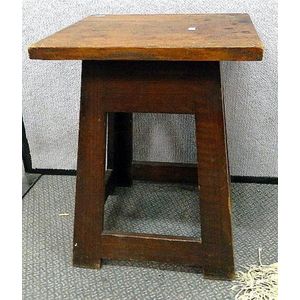 Rustic Oak Stool - Seating - Stools - Furniture