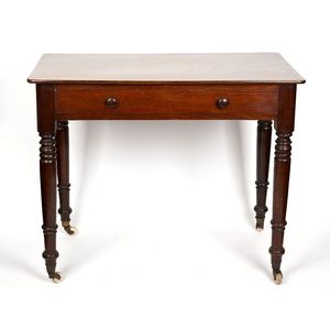 Victorian Mahogany Side Table with Turned Legs and Drawer - Tables ...