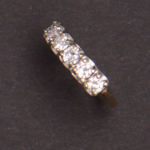 14ct Gold 1.00ct Diamond 6-Stone Ring - Rings - Jewellery