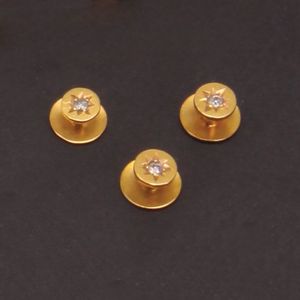 Handmade 18ct. Gold Diamond Shirt Studs with Star Design - Cufflinks ...