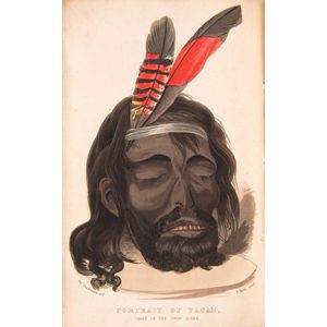 Panoramic View of King George's Sound and Yagan Portrait - Historical ...