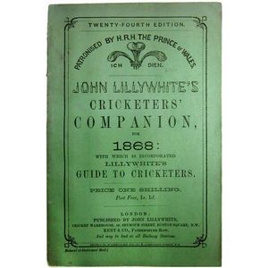 1868 Lillywhite's Cricketers' Companion - Sporting - Cricket - Memorabilia