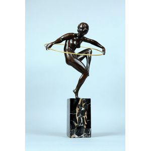 "Hoop Lady" Art Deco Bronze Figure - Figures/Groups - Sculpture/Statuary