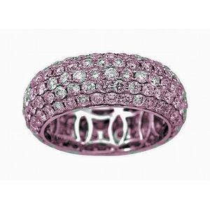 5-Row Diamond Circle Ring in 18ct White Gold - Rings - Jewellery