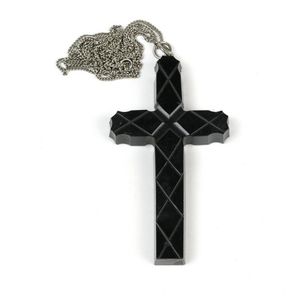 Victorian Jet Cross Pendant with Chain - Pendants/Lockets - Jewellery