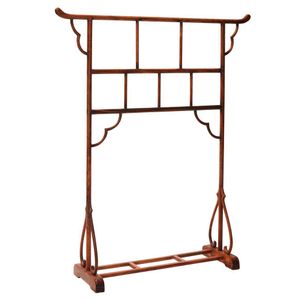 Chinese Hardwood Robe Stand with Turned Members - Furniture - Oriental
