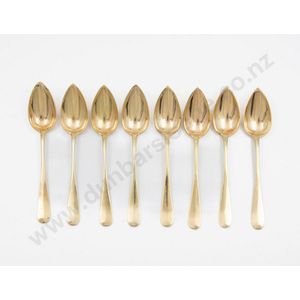 European Silver Gilt Grapefruit Spoons Set of 8 - Flatware/Cutlery and ...
