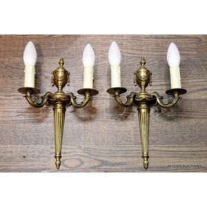Louis XVI Gilt Bronze Wall Sconces - Wall Lights - Lighting