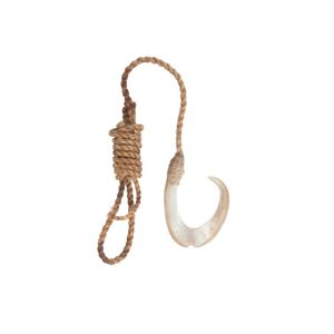 Shell Fish Hook with Fibre Binding - New Zealand Maori - Tribal