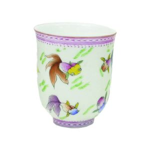 Chinese Fish Porcelain Beaker Cup - Ceramics - Chinese - Oriental