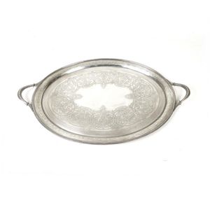 Victorian Silver Banqueting Tray with Floral Engraving - Trays, Salvers ...