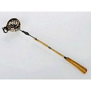 Continental Silver Twisted Bone Handle Toddy Ladle, 49cm - Zother - Silver
