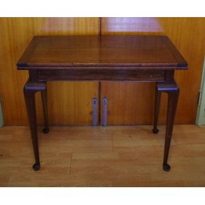 Tasmanian Oak Swivel Card Table on Cabriole Legs - Tables - Card, Games ...