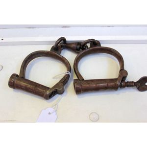 Convict handcuffs and manacles, Australian Colonial, Port Arthur ...
