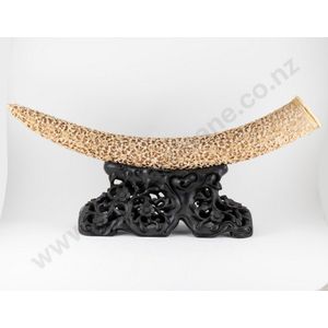 Carved Chinese ivory tusks and ivory tusk bridges - price guide and values