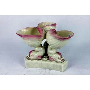 Belleek Dolphin Shell Centrepiece - Belleek - Ceramics