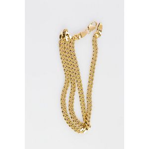 Modern 18ct Flat Curb Link Neck Chain - 51cm Length - Necklace/Chain ...