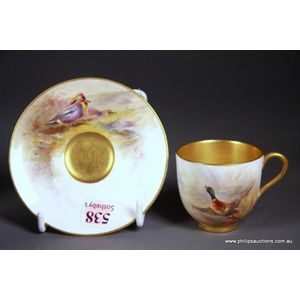 Signed Royal Worcester Demitasse Cup and Saucer, 1928-1931 - Royal Worcester - Ceramics