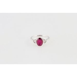 Seven Stone Ruby & Diamond Cluster Ring - Rings - Jewellery