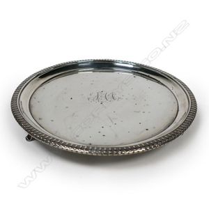 George III Silver Waiter with Monogram, London 1807, Bateman Brothers ...