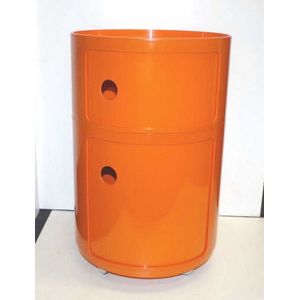 Original 1970s KARTELL Storage Unit by Anna Castelli in Orange ...