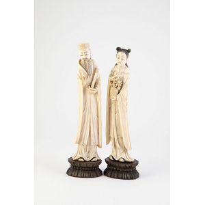 Carved Chinese ivory human figures - price guide and values