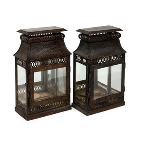Vintage Rustic Metal Lanterns with Pagoda Tops - Ceiling and Pendant ...