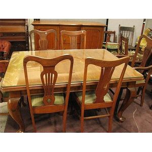 Vintage Maple Dining Set with Table, Sideboard, and Chairs - Tables ...