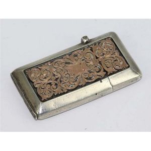 Victorian Silver and Rose Gold Match Case - Smoking Accessories - Vesta ...