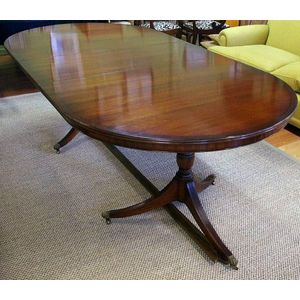 Reprodux Mahogany Dining Table with Extension Leaves - Tables - Dining ...