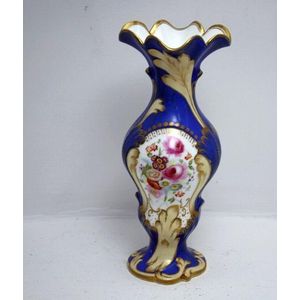 A Rockingham vase, of bulbous form with painted reserves of… - Zother ...