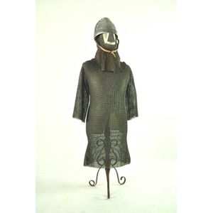 Chain Mail Armor Set with Helmet and Stand - Zother - Oriental