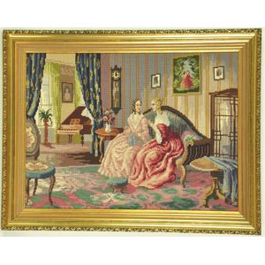 Antique and vintage woolwork embroidery - price guide and values