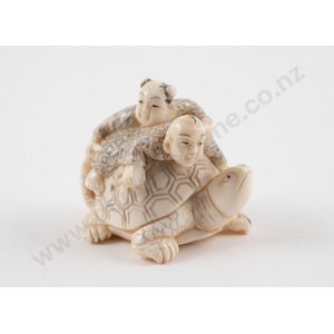 Turtle Ride Netsuke - Netsuke - Oriental