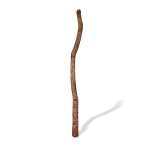 Adzed Aboriginal Didgeridoo with Ochre and Trade Paint Decoration ...