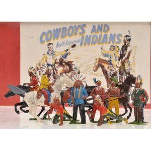 North American Indians Set with Mounted Figures - Militaria - Toys & Models